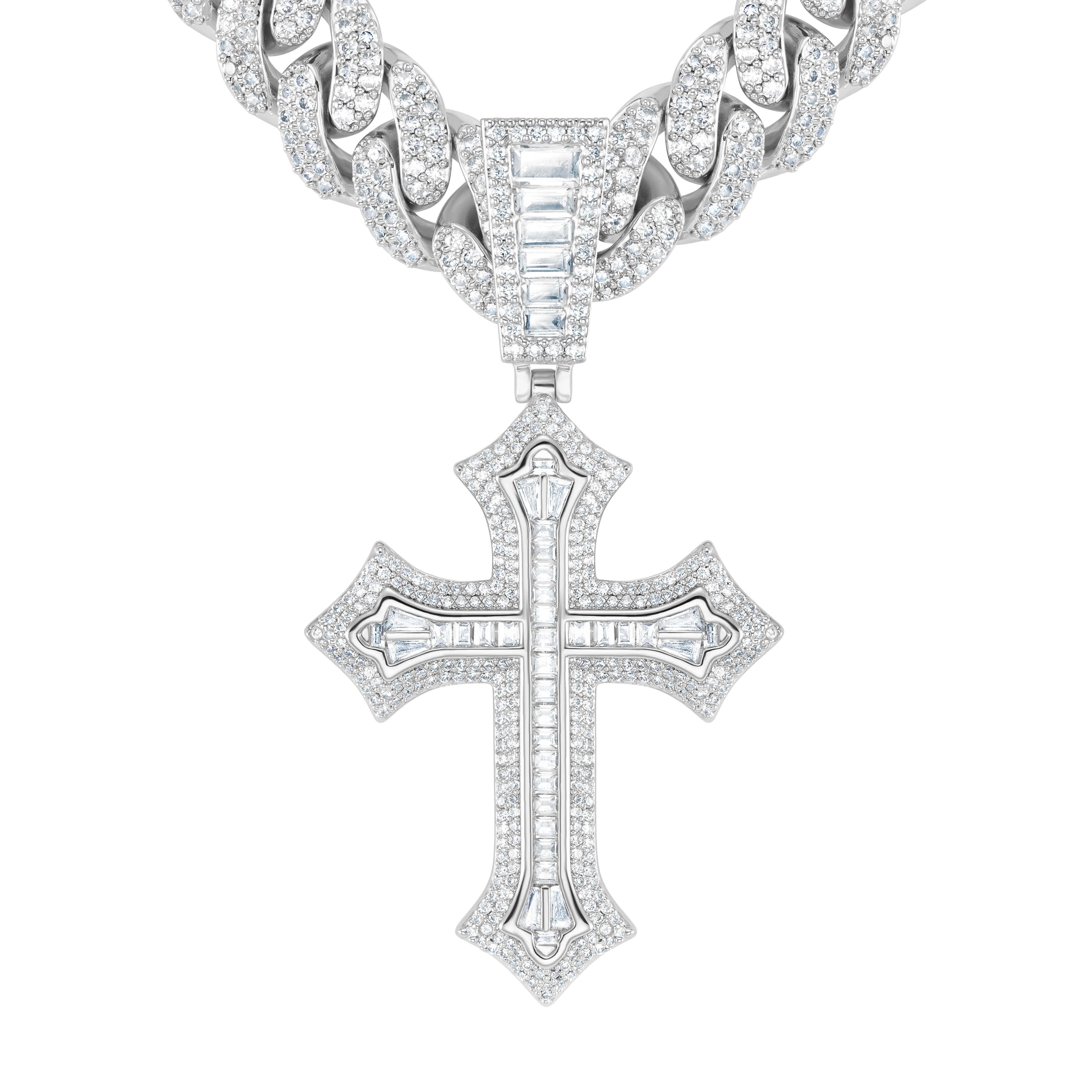 Zawieszka Premium 2Pac Cross Białe Złoto