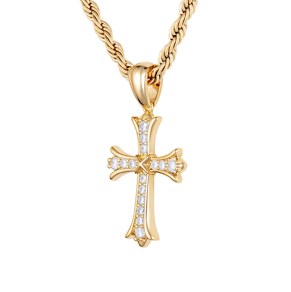 Zawieszka Krzyż | Sharp Cross Złoto | ICED STUFF®