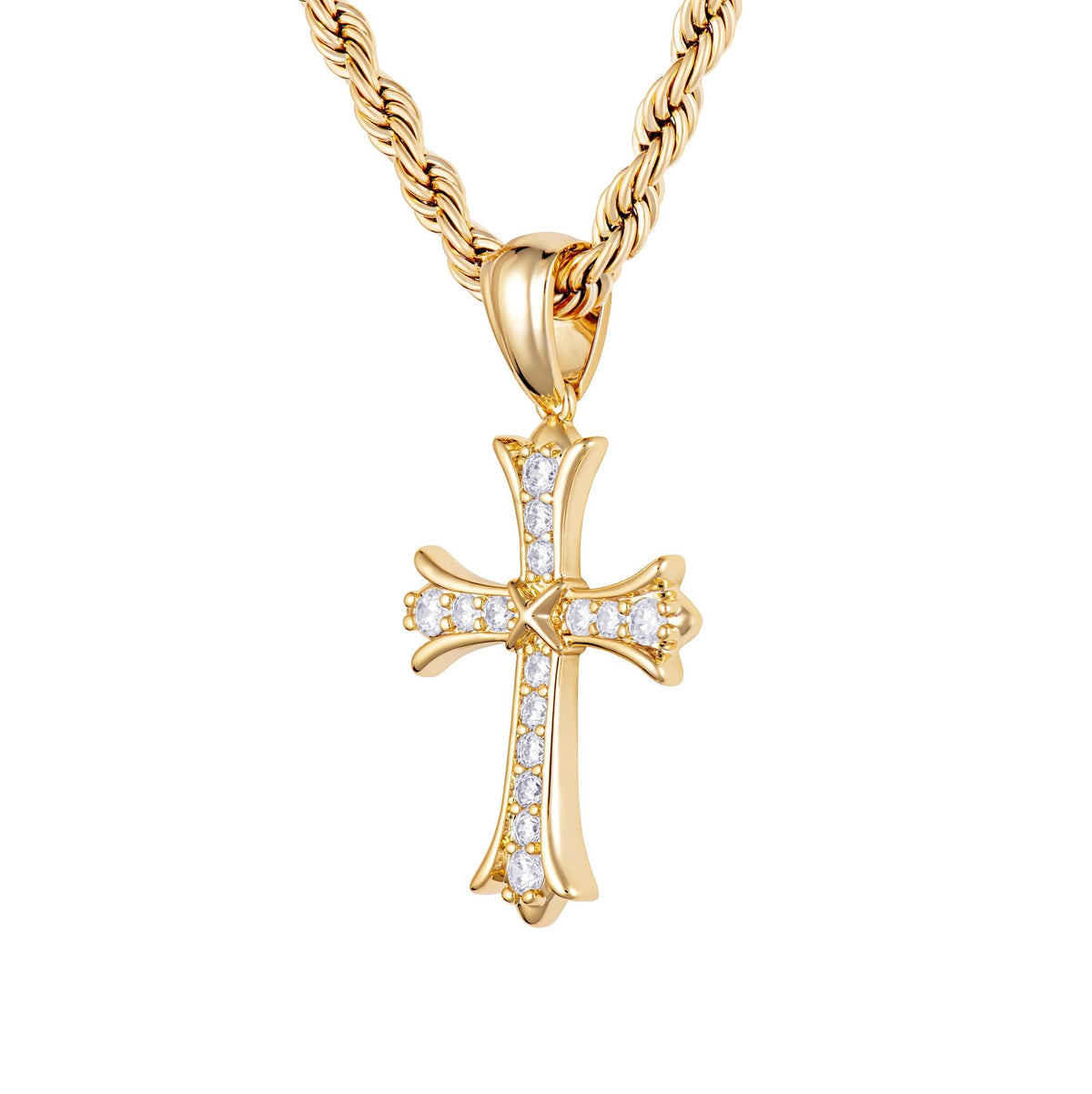 Zawieszka Krzyż | Sharp Cross Złoto | ICED STUFF®